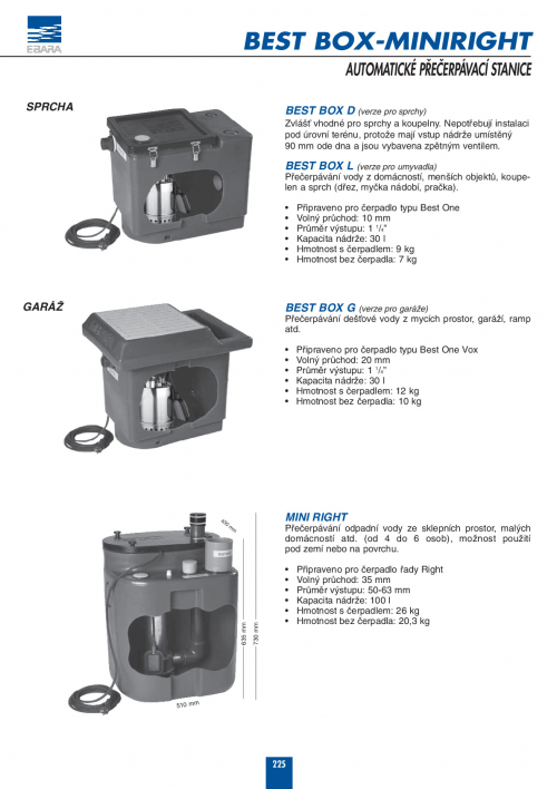 Ebara BEST BOX L - automatické přečerpávací stanice | Georgia s.r.o.